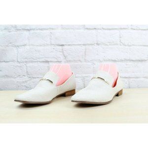 Clarks | Shoes | Clarks Pure Viola Trim White Leather Snakeskin Loafer ...